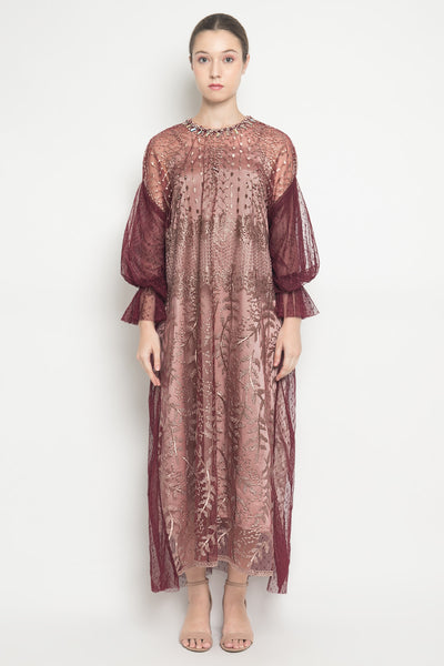 Carissa Dress in Maroon by Klambi Atelier | Dresshaus